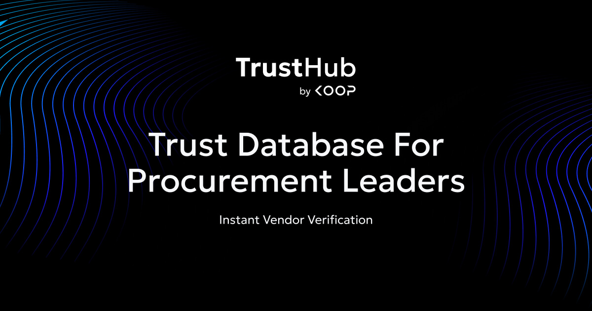 TrustHub | Trust Database for Procurement Leaders